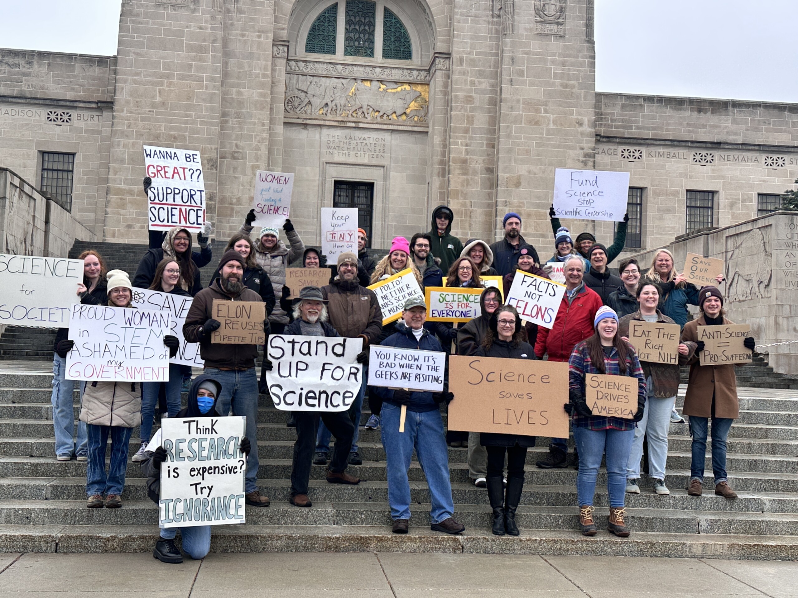 About 30 attend Stand Up For Science rally in Lincoln
